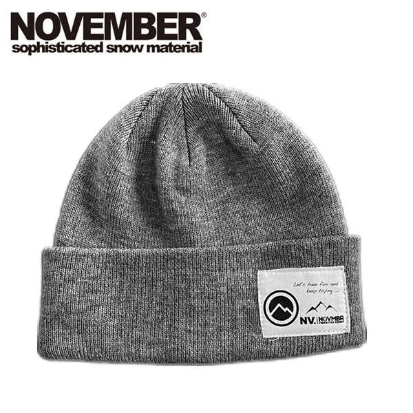 NOVEMBER(ノベンバー) ライディング時にもオフにも使えるオリジナルビーニーオリジナルネームタグがアクセントのシンプルな折り返しビーニー