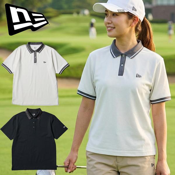 【※こちらの商品は「ネコポス発送」になりますので同梱や複数購入は出来ませんのでご了承の上ご検討ください。】NEW ERA ニューエラ S/S Stripe Collar Poloゴルフウエア 半袖 ポロシャツ Tシャツ レディース 女性各所...