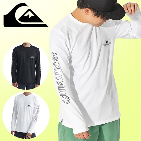 QUIKSILVER（クイックシルバー） LINE BY LINE ACTION LS 紳士・男性用QUIKSILVERの新素材であるEVO MOVEを使用した長袖ラッシュガード。軽量で速乾性があり、最高値UPF50＋で紫外線から肌を守りま...
