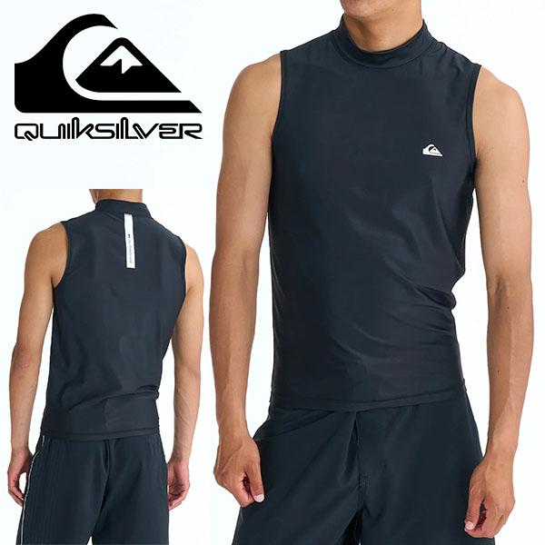 QUIKSILVER（クイックシルバー） ALL TIME SL QLY261008 紳士・男性用■DESIGN・ハイネック仕様のノースリーブラッシュガード。・左胸に山波ロゴ、バックの襟ぐりにバータイプのグラフィックをプリント。・シルエット...