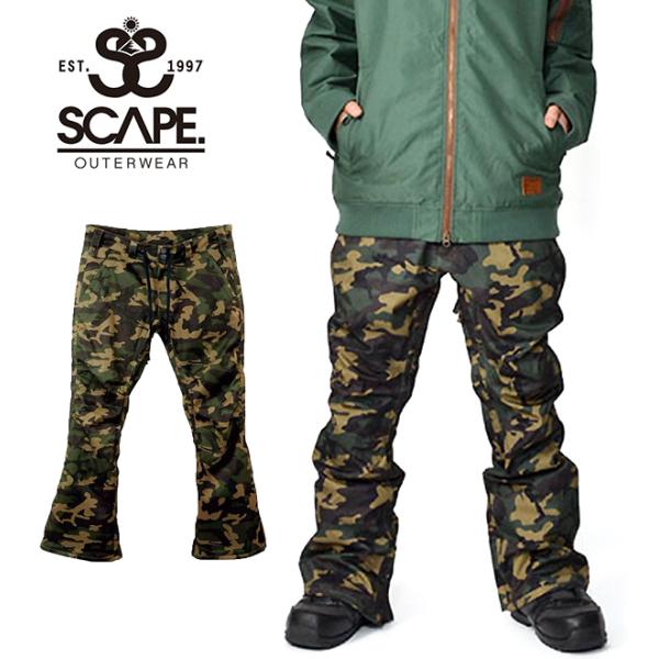 SCAPE(エスケープ)モデルRAID PANTS(ライドパンツ)SLIM FIT スリム フィット。膝ともも部分が若干くびれており、股上が最も長く、普通に履いても腰履きになる流行のシルエットラインです。