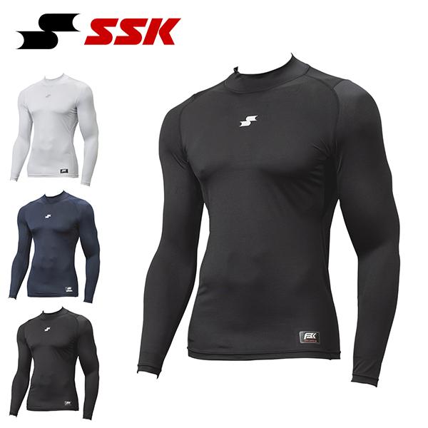 SSK（エスエスケイ）SCβハイネック長袖フィットアンダーシャツ 紳士・男性用進化した《ついてくるメッシュ》のSCβローネック半袖フィットアンダーシャツ。吸汗速乾「DRY SPARK」機能と伸縮性の高い2WAY素材でフィット感と柔らかな着心...