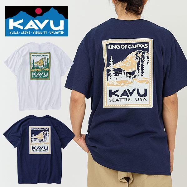 KAVU カブー メンズ スタンプ 2C Tシャツ19822474KAVUのアイテムは友人と焚火を囲んでの何気ないコーヒータイム、大切な人と1日の終わりに夕日眺めてのビアタイムにピッタリです。新しい1日が始まった朝に気持ちよく袖を通して、今...