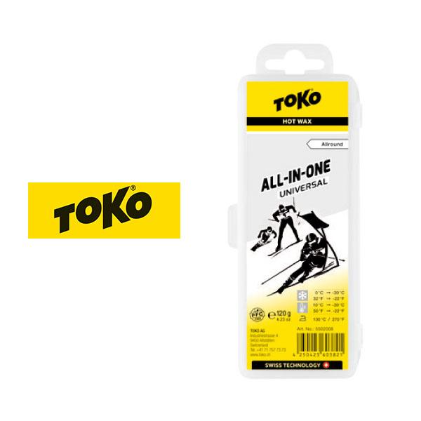 TOKO トコAll-in-one Universal オールインワン ユニバーサル　定番の万能ホットワックスこの浸透性が高いハイドロカーボンワックスは、フリー滑走用の万能ホットワックスです。全天候・全雪質対応のこのホットワックスは、　「ホ...