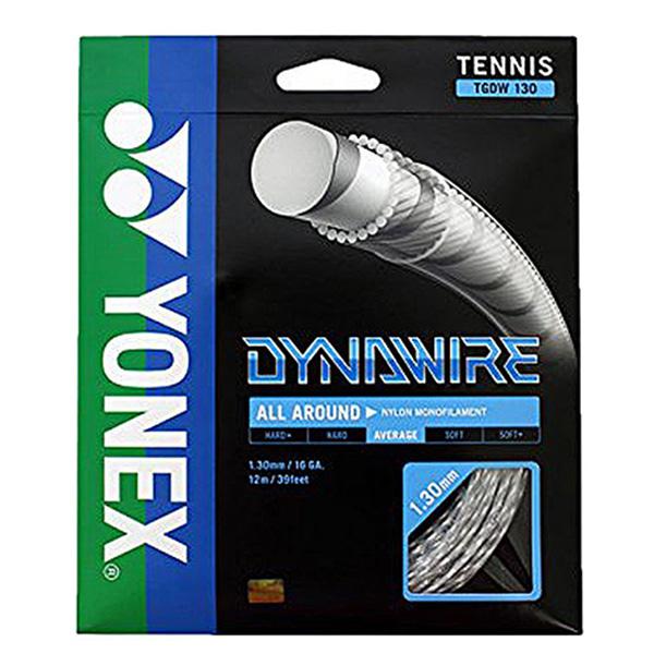YONEX DYNAWIRE 130 ヨネックス ダイナワイヤー130 TGDW130メタルフィルムを巻きつけ耐久性7％アップ。反発性と耐久性を高次元で両立した、オールラウンドストリング。モノフィラメント構造。打球感AVERAGEA。ゲージ...