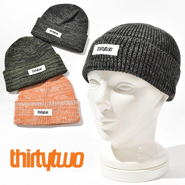 ThirtyTwo 32(サーティーツー)折り返しビーニーシンプルで合わせやすいアイテム。