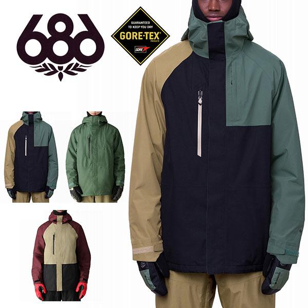 686 SIX EIGHT SIX(シックスエイトシックス) GORE-TEX CORE SHELL JACKET M2W107ポリエステルベースの2レイヤーゴアテックスシェルジャケットで、ファブリックの特性を生かした速乾性のある軽くて柔ら...