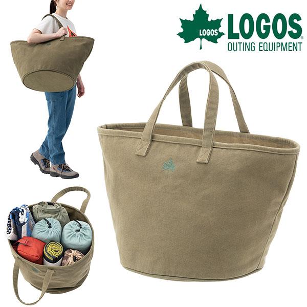 LOGOS ロゴス ベイラーバッグ L使い方いろいろ！ 頑丈な帆布性バッグ。重たい薪を運ぶのにも耐えられる丈夫なつくり。細々したキャンプ用品もガバっと収納。■サイズ：（約）直径50/41×高さ40cm■主素材：綿※ご注文後、メーカー・代理店...