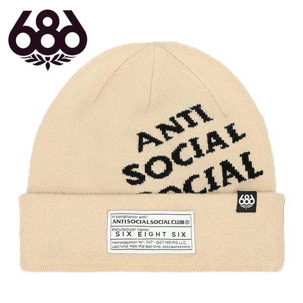 686 SIX EIGHT SIX(シックスエイトシックス) ASSC CLUB BEANIE人気ストリートファッションブランドanti social social club(アンチソーシャルソーシャルクラブ)とのコラボモデル。Autumn...