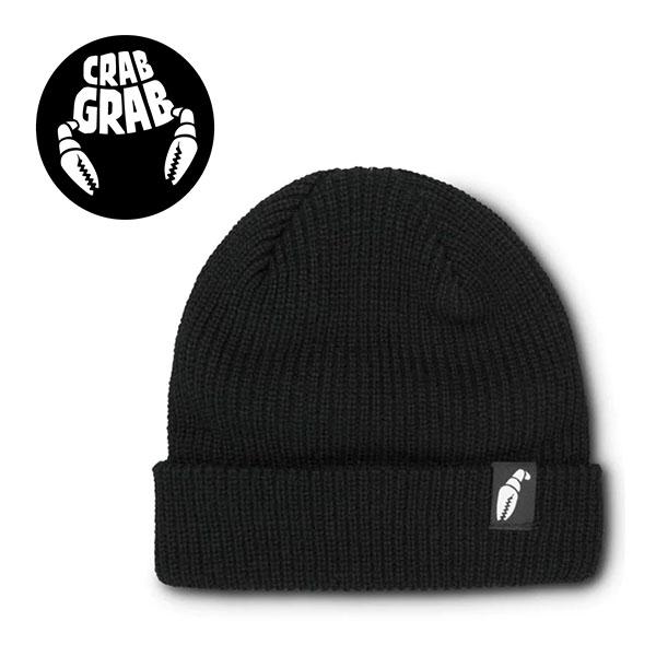CRAB GRAB（クラブグラブ） CLAW LABEL BEANIE ニット帽 シンプルで、あらゆるウェアにもコーディネートしやすいニットキャップが登場です！折り返し部分にワンポイントでロゴタグが付いてあります。肉厚で軽い被り心地のニット...