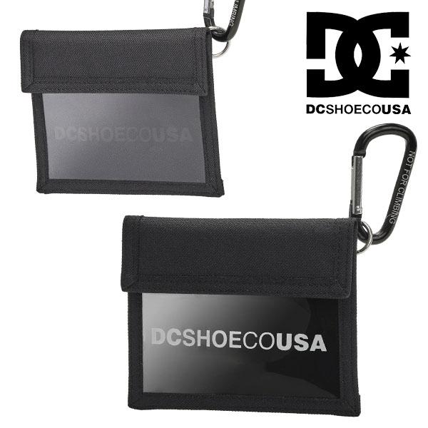 DC Shoes（ディーシー シューズ） dwa244245ブランドロゴプリントをあしらったシンプルなデザインが魅力のパスケース。転倒時などでも落ちないようロック機能が施されたカラビナ付き。ベルトループやバッグに取り付け可能で持ち運びにも便...
