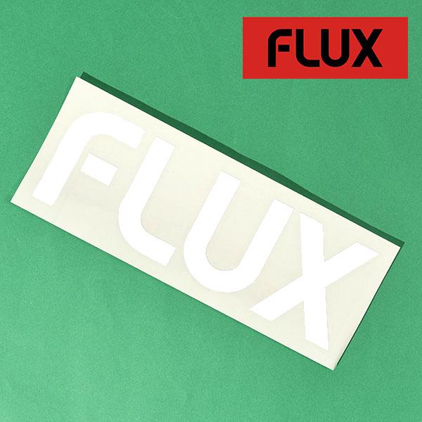 FLUX（フラックス）LOGO DIECUT STICKER（ロゴ ダイカット ステッカー）大人気！ダイカットタイプのステッカー！マーク・文字の部分だけの型抜きのLサイズロゴシールです。スノーボードやスケートボード、ウェイクボード、サーフボ...