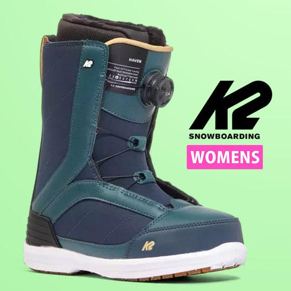 K2(ケーツー) スノーボード ブーツ Haven ヘイブンクラシックで快適性に優れたIntuition(R)Comfort-Foam-3Dライナーと振動吸収性のあるHarshmellowを備えたミッドソール。そして使いやすさと他の追随を許...