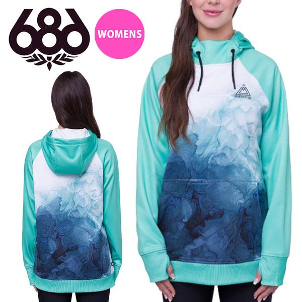 686 SIX EIGHT SIX(シックスエイトシックス) BONDED FLEECE PULLOVER HOODY 一枚でゲレンデを滑ることが出来る撥水パーカー。686アイコンロゴが描かれているシンプルなデザインです。スマートフォンを収...