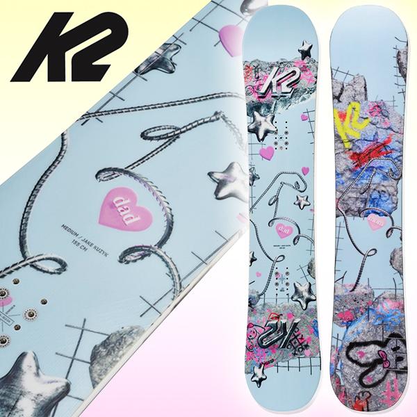 K2（ケーツー） SNOWBOARD 紳士用 板MEDIUMはストリートを攻めまくるプロライダー、JAKE-KUZYKの高い基準に合わて開発されたフリースタイルボード。キャンバープロファイルにオーリーバー&amp;#8482;を備え、素早い...