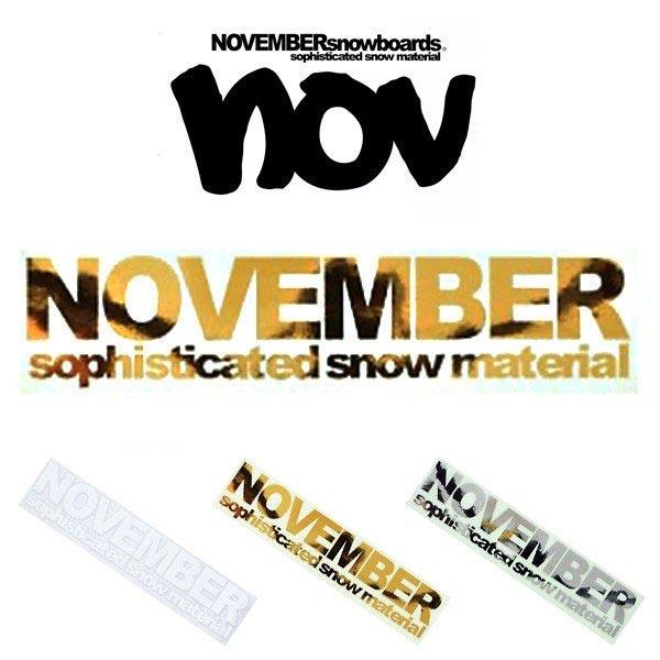NOVEMBER(ノベンバー) ステッカー定番のスタンダードロゴデザイン板や車を自分好みにステッカーチューン