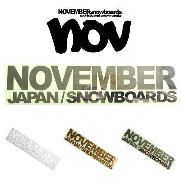NOVEMBER(ノベンバー) ステッカー定番のスタンダードロゴデザインボードに斜めに貼りやすいスモールタイプ板や車を自分好みにステッカーチューン【ゆうパケットについて】こちらの商品は10個までゆうパケット発送可能です。サイズ・カラー違いを...