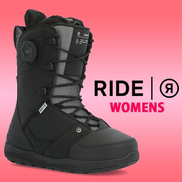 RIDE（ライド） SNOWBOARD BOOTS ブーツレース(ひも)のハイエンド・レディースブーツ。レースとBOA -Powered-Tongue Tied Fit System、Intuition Mobile Wrap Linerの...