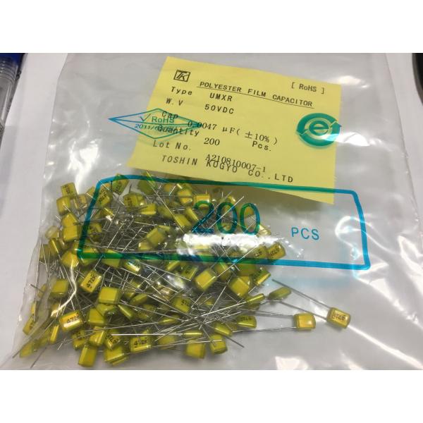 東信工業ポリエステルフィルムコンデンサ 1HUMXR472KE10個 ROHS50V 4700pF