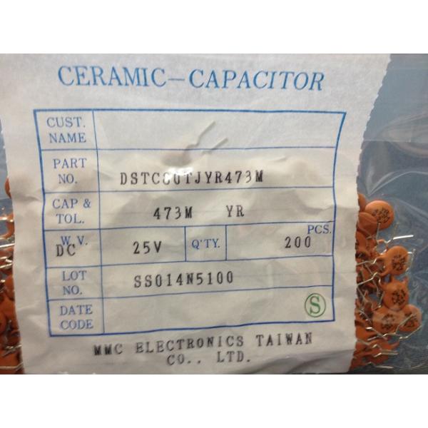 釜屋電機円板型セラミックコンデンサ DSTC80TJYR473M 10個ROHSYR特性 25V 0.047μF