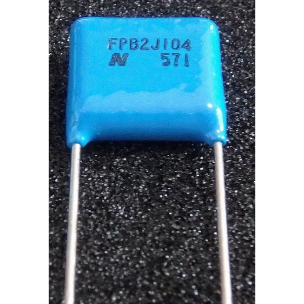 日通工メタライズドポリプロピレンフィルムコンデンサFPB22J104K 1個ROHS定格電圧:630VDC静電容量:0.1μF許容差:±10％