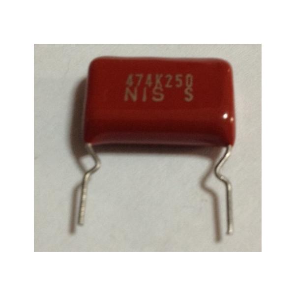 ニッセイ電機ポリエステルフィルムコンデンサ MMHF250K474 1個250V 0.47μF許容差:K