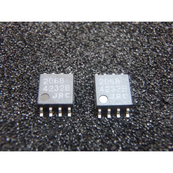 JRC　新日本無線2回路入り低雑音オペアンプNJM2068M　1個入DMP8動作電源電圧 (±4〜±18V)低歪率 (0.001%)低雑音 (0.56?V (FLAT+JISA))高スルーレート (6V/μs)利得帯域幅積 (27MHz(f...
