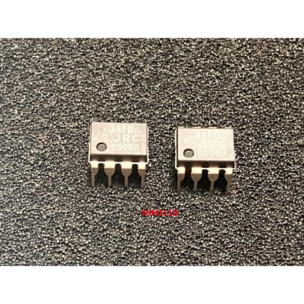 JRCボルテージコンパレータ NJM311D 1個DIP8オープンコレクタ出力1回路電源電圧5V〜36V入力オフセット2mV入力バイアス100nA入力オフセット6nA消費電流5.1mA応答時間200ns
