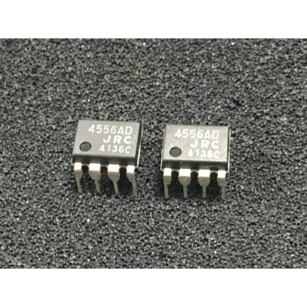 JRC　新日本無線2回路入り高出力電流オペアンプ　NJM4556AD　10個DIP8動作電源電圧 (±2〜±18V)高出力電流 (IO=73mA typ.)スルーレート (3V/μs typ.)利得帯域幅積 (8MHz typ.)入力換算雑...