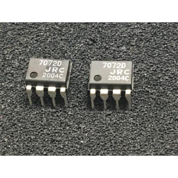 RC 2回路入低入力オフセット電圧CMOSオペアンプ NJU7072D 1個DIP82回路単電源電源電圧:5〜16Vプッシュプル方式利得:95dB