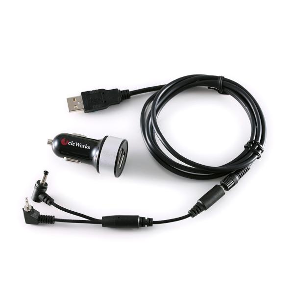 パナソニック(Panasonic)、サンヨー(SANYO) のメモリーナビ　ゴリラ及びミニゴリラ用の２．４Ａ×２ポート（合計：４．８Ａ）ＵＳＢソケット付きシガー電源コードです12V車、24V車のどちらにも対応しています2.4A×2ポートの大...