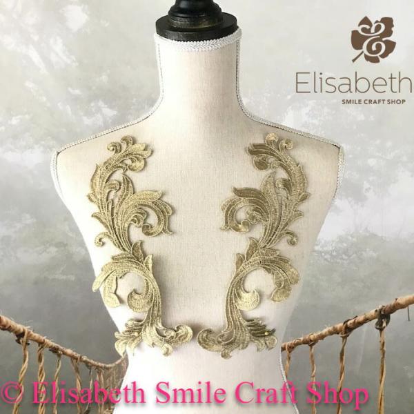 モチーフレース レースモチーフ 衣装 装飾 お花 レオタード ダンス バトンモチーフ 新体操 バレエ衣装 舞台衣装 ステージ衣装 ダンス衣装 社交ダンス フィギア衣装 ゴールド