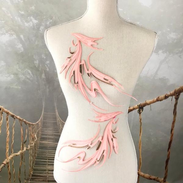 衣装モチーフ アイロン用 ワッペン 貼り付け アップリケ バトン レオタード バレエ衣装  舞台衣装 ステージ衣装 ダンス衣装 社交ダンス フィギア衣装