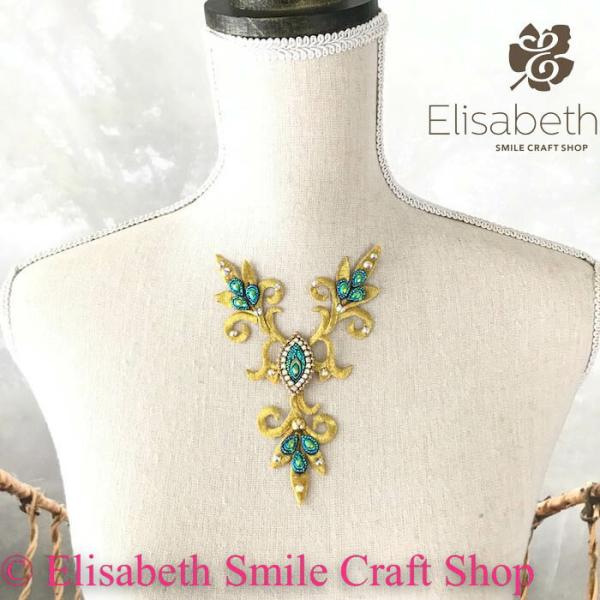 ゴールド レオタード バトン モチーフ ラインストーン ワッペン アイロン用 貼り付け アップリケ ハンドメイド パーツ 衣装 レオタードモチーフ 新体操 バレエ衣装 舞台衣装 ステージ衣装 ダンス衣装 社交ダンス フィギア衣装 グリーンストーン