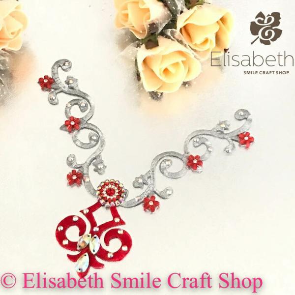 ワッペンモチーフ 衣装 アイロン用 アップリケ アイロンワッペン アイロン接着 アップリケワッペン 服飾 モチーフ 装飾 舞台衣装 ステージ衣装 ダンス衣装 社交ダンス フィギア衣装 シルバー レッド