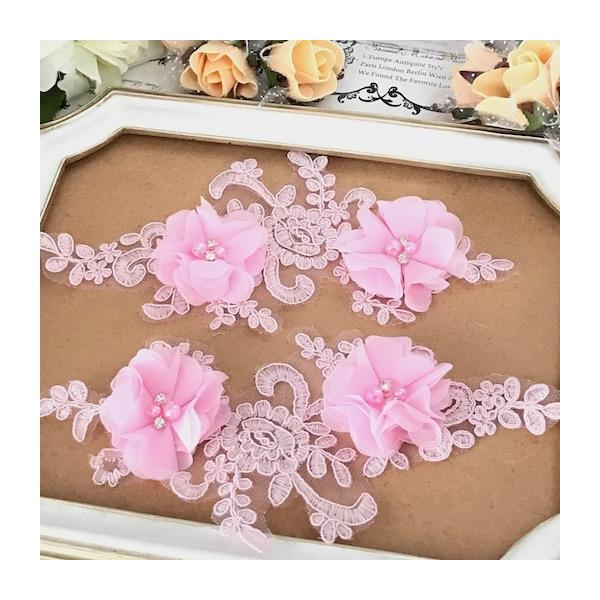 立体的なお花のチュールモチーフセットです。新体操、社交ダンス、バトントワリング、レオタード、ベリーダンス、フィギュアスケート、バレエ衣装、ドレス、ステージ衣装、ハンドメイド材料などにお使いいただけます。サイズ：H23cm W10cmカラー：...