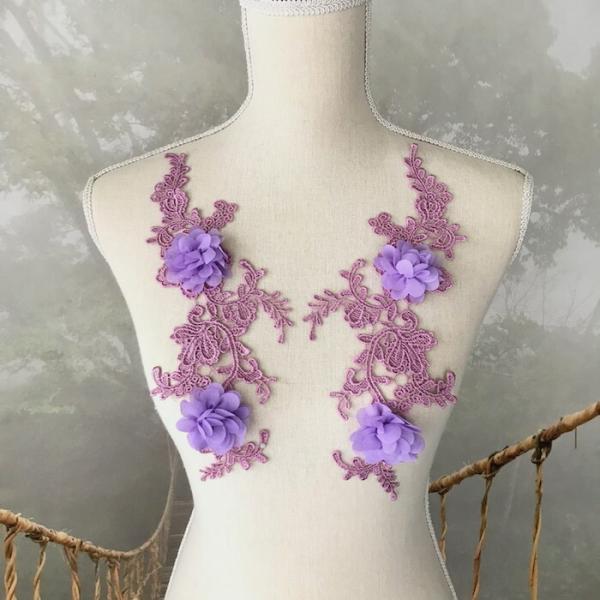 スタイリッシュなお花のレースモチーフセットです。お花は立体的になっています。衣装の装飾や、新体操、服飾、社交ダンス、ウェディング、バトントワリング、レオタード、チアダンス、フィギュアスケート、バレエ衣装、ドレス、ステージ衣装、手作り制作など...