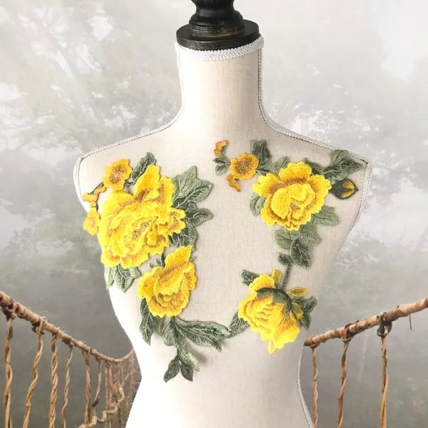 イエロー系のバラのモチーフセットになります。ワンピース、新体操、社交ダンス、バトントワリング、レオタード、ベリーダンス、フィギュアスケート、バレエ衣装、ドレス、服飾、ステージ衣装、舞台衣装、ハンドメイド材料などにお使いいただけます。サイズ：...