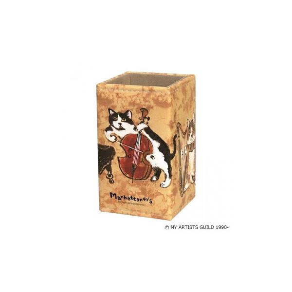 猫を主人公としたアート、マンハッタナーズのメガネスタンドです。