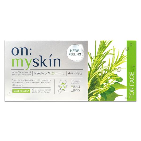 on:myskin オンマイスキン ハーブピーリングソリューション フェイス用 4ml × 8個 ヨミテ セルフ ハーブピーリング 顔用 オンマイピーリング顔S02-02 OMSHPF-01P