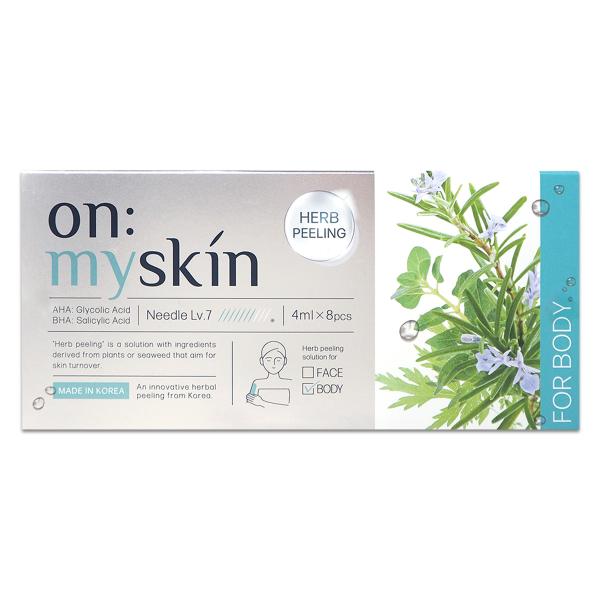 on:myskin オンマイスキン ハーブピーリングソリューション ボディ用 4ml × 8個 ヨミテ  自宅でハーブピーリング 美容施術 家庭用 ピーリング ボディー用