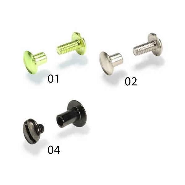 ★1919年創業のレザークラフト材料専門店の老舗tandy LEATHER製の商品になります。★こちらは、首長さ6mmの組ネジで、ネジ式なので取り外しも可能となっております。カラーは、3種類からお選び頂けます。★数量は10個入りです。