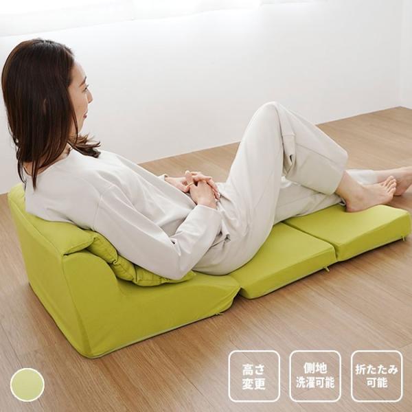 商品サイズ100×45×27cm素材側地：綿100%中材：ウレタンフォーム生産国中国特徴折り畳んで高さを変えられるテレビ枕です。綿100%で風合いの良いニット織り。ロングタイプで足を伸ばしてお使いいただけます。使わない時は折りたたんで省スペ...