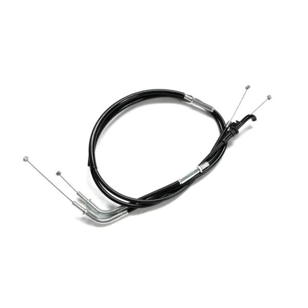 ■ブラックアクセルワイヤー【1set】日本製■カワサキバリオス250-1型【型式 ZR250A】■ワイヤー長さは純正長と『同じ長さ』になります■アウター長アクセル（引き）約78cm（戻し）約72cm（多少の誤差はあります）※クラッチ・チョー...