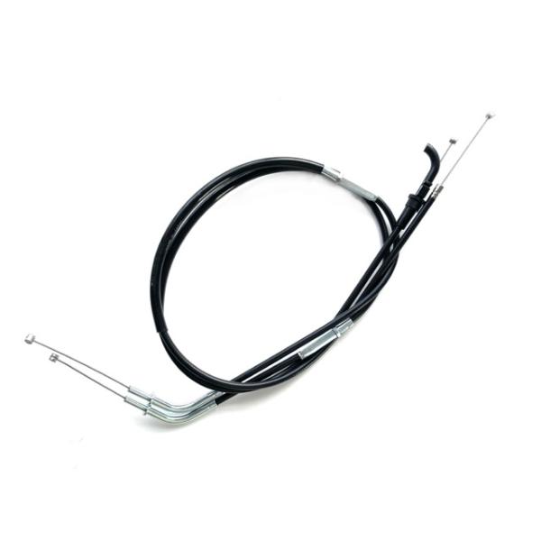 ■ブラックアクセルワイヤー【1set】日本製■カワサキ　バリオス250 2型【型式 ZR250B　1997y〜2007y】■ワイヤーの長さは純正長と『同じ長さ』になります■アウター長アクセルワイヤー（引き）約81cm（戻し）約77cm（多少...