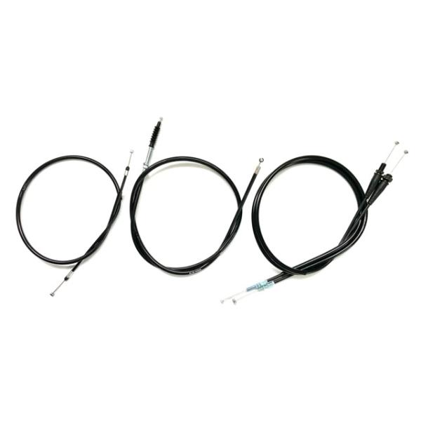 ■ブラックワイヤーセット【1set】日本製■ホンダ　CB750FZ FA FB FC【型式　RC04】　■セット内容はブラックのアクセルワイヤー　2本（引き戻し） クラッチワイヤー　1本チョークワイヤー　1本　　合計4本のセットです■ワイヤ...