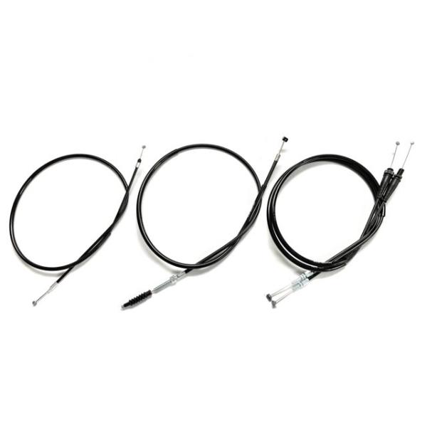 ■ブラックワイヤーセット【1set】日本製■ホンダ　CBX400F【型式 NC07】■セット内容はブラックのアクセルワイヤー　2本（引き戻し）クラッチワイヤー　1本チョークワイヤー　1本　　合計4本のセットです■ワイヤーの長さは純正長より『...