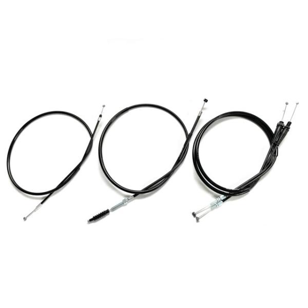 ■ブラックワイヤーセット【1set】日本製■ホンダ　CBX400F【型式 NC07】■セット内容はブラックのアクセルワイヤー　2本（引き戻し）クラッチワイヤー　1本チョークワイヤー　1本　合計4本のセットです■ワイヤーの長さは純正長より『約...