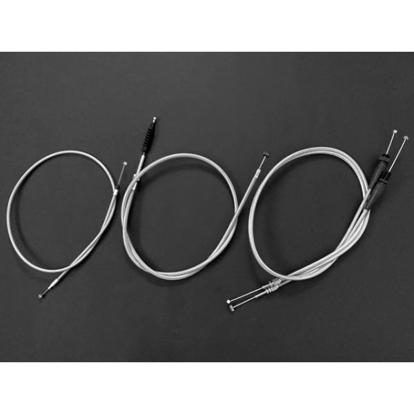 ■メッシュワイヤーセット【1set】日本製■ホンダ　CBX400F【型式 NC07】■セット内容はメッシュのアクセルワイヤー　2本（引き戻し） クラッチワイヤー　1本チョークワイヤー　1本　合計4本のセットです■ワイヤーの長さは純正長と『同...