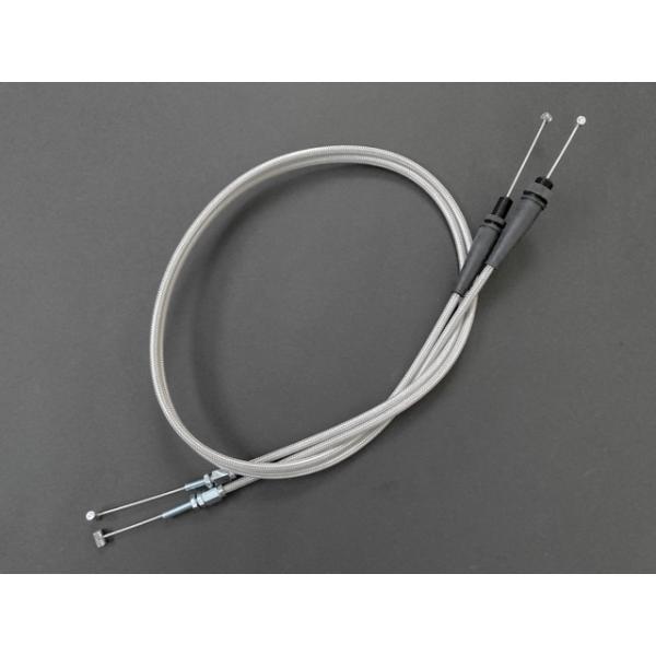 ■メッシュアクセルワイヤー【1set】日本製■ホンダ　CBX400F　CBX550F■ワイヤーの長さは純正長より『約20cmロング』になります■アウター長アクセルワイヤー（引き）約121cm（戻し）約119cm（多少の誤差はあります）※クラ...